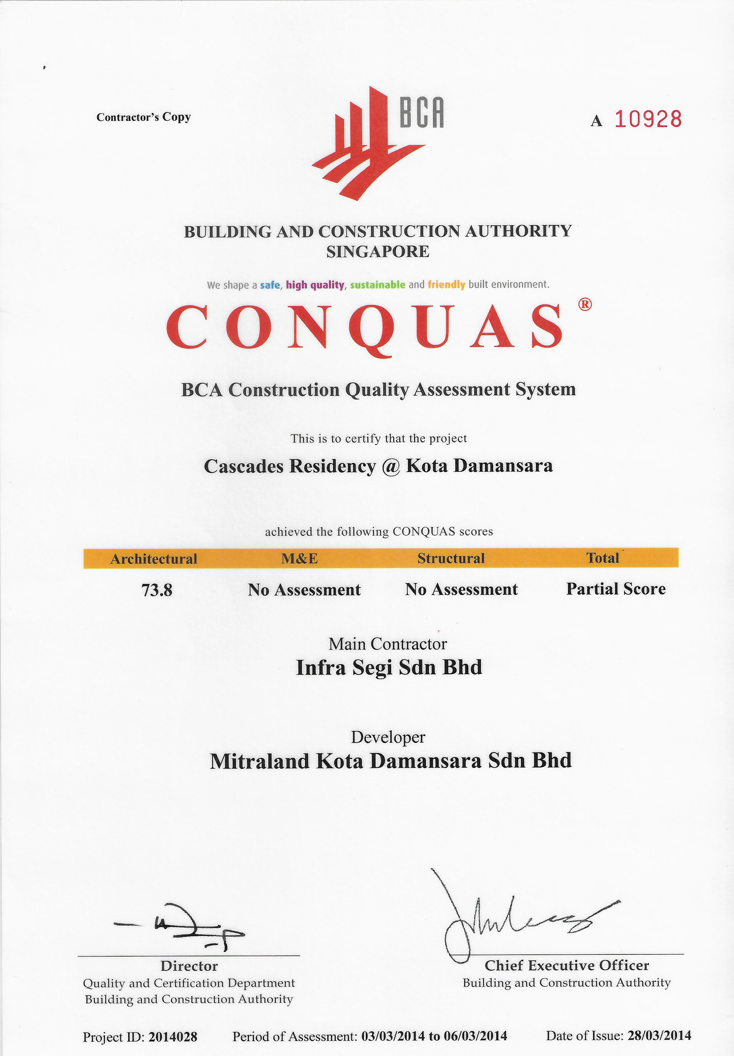 Certificates & Awards – Infra Segi Sdn Bhd